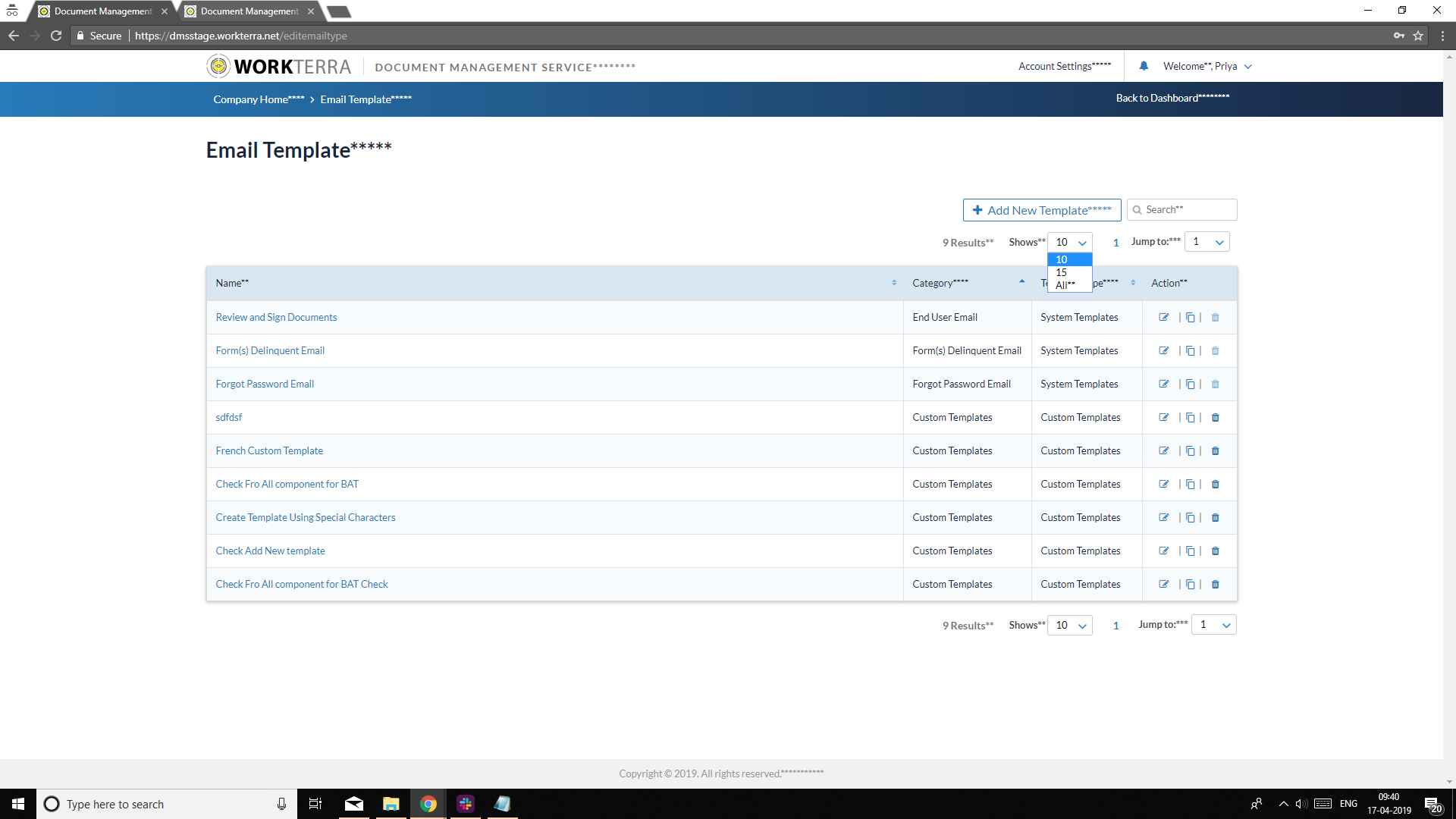 Dms 1078 Dms Localization All Language Email Templates Workterra Jira